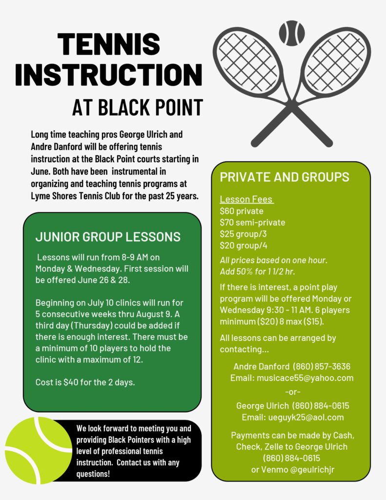 Tennis Lessons – Black Point Beach Club